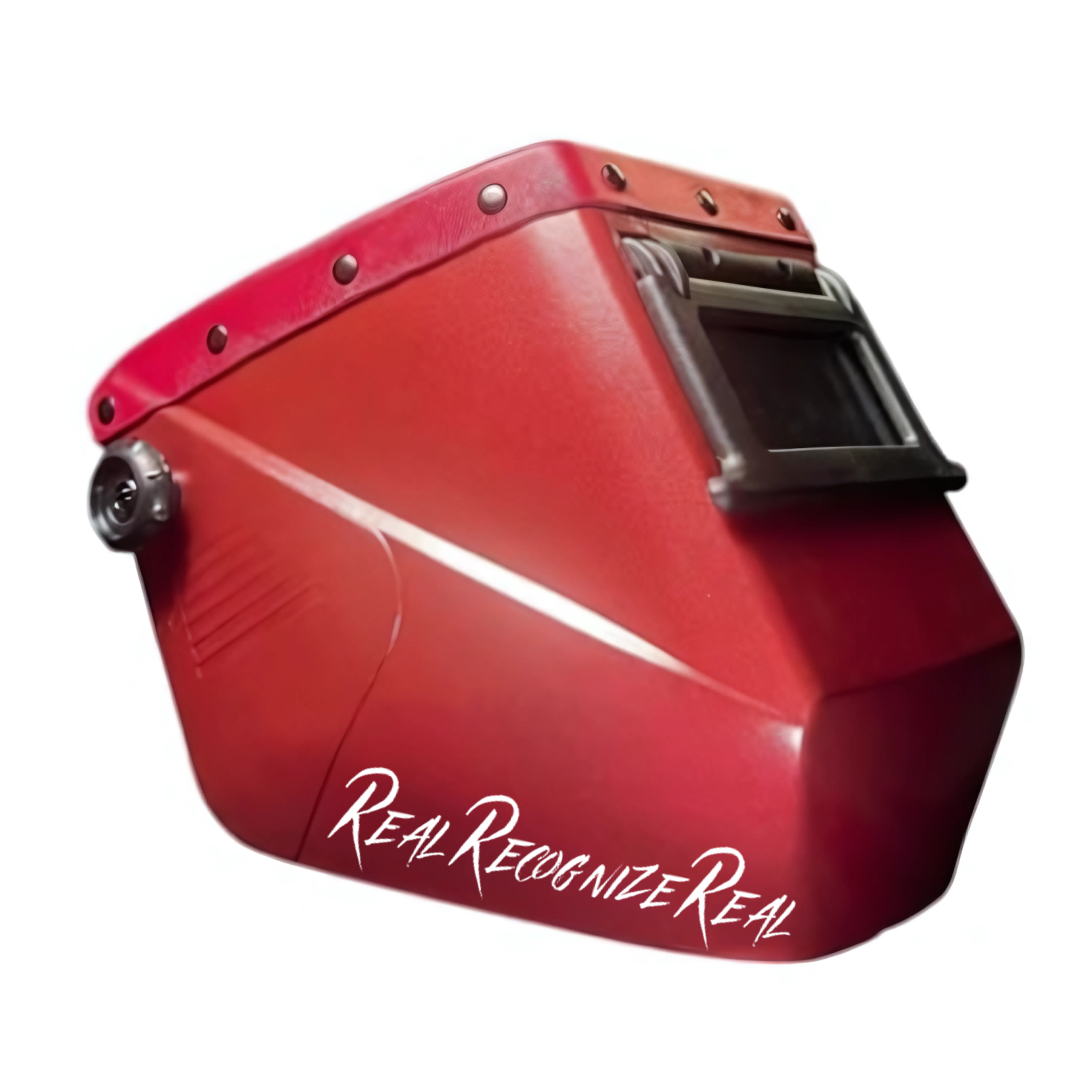 Swanga Banga Square Futura Welding Hoods - Red Rush