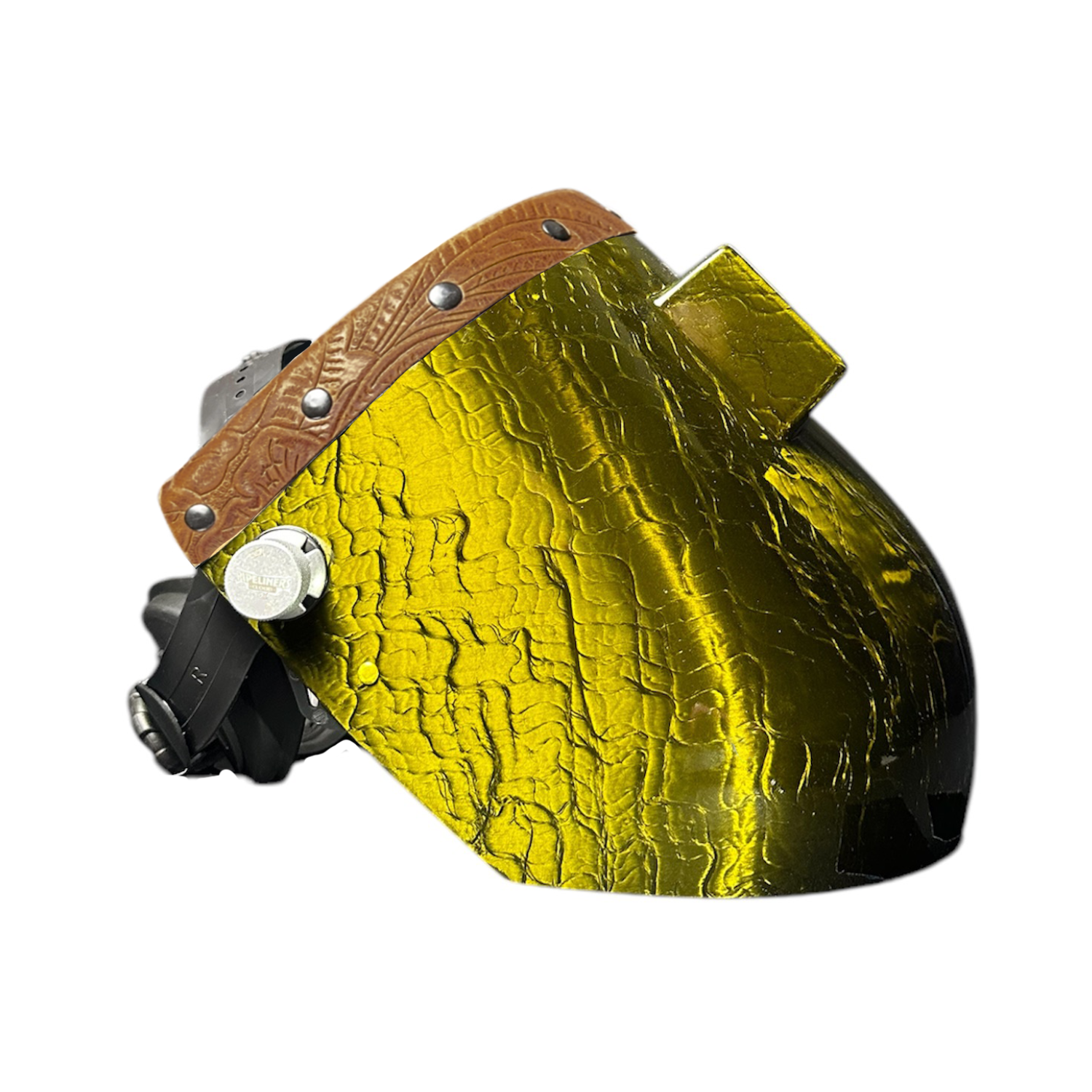 Candy Gold Carbon Fiber Cornsilk Leather Chopped Top